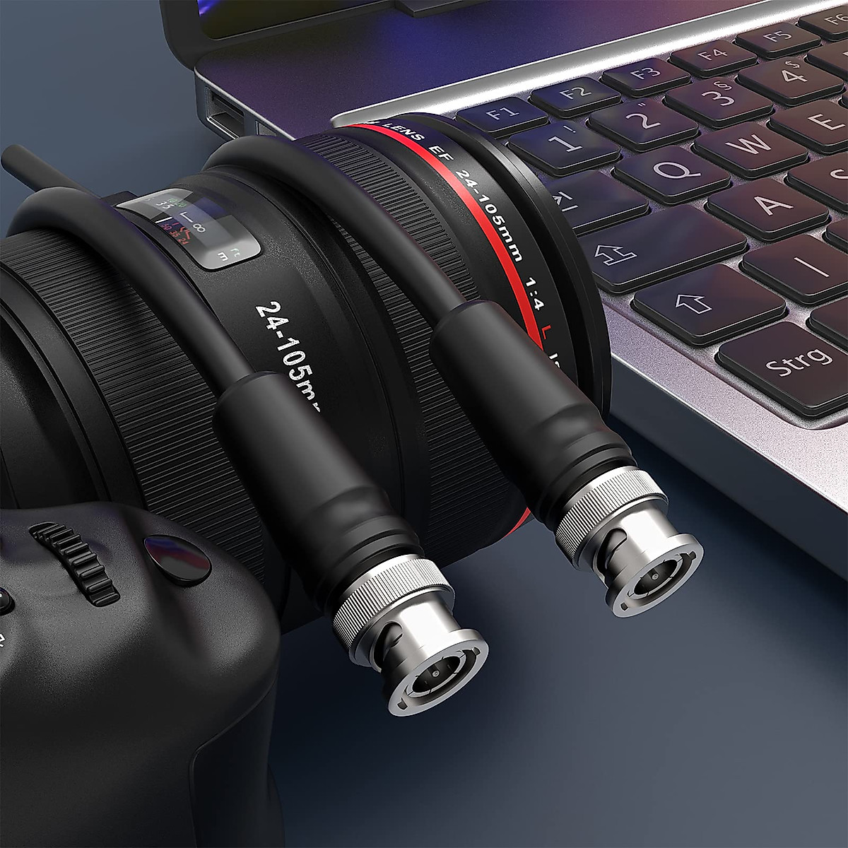 Dbilida 12G SDI Cable 100 ft, 4K@60Hz RG11 SDI Video Cable 75ohm BNC Cable 16AWG Supports 6G/3G-SDI/HD-SDI for Video Security Camera, Blackmagic SDI Converter