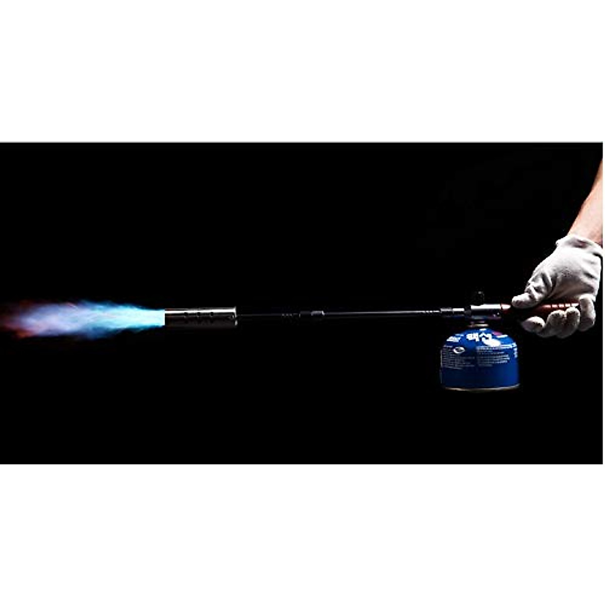 A-ONE Outdoor Garden Burner, Outdoor Blow Torch,Butane Torch with Canister Adapter, Torch with Wooden Handle, Long Handle Blow Torch, Jet Flame Torch for Garden Roof Road Lawn Cleaning