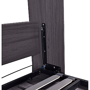 Harper & Bright Designs Murphy Bed Full with Wardrobe and Storage Drawers, Easy Fold Murphy Bed Cabinet, Modern Full Size Murphy Bed Wall Bed for Multipurpose Guest Room Home Office,Grey