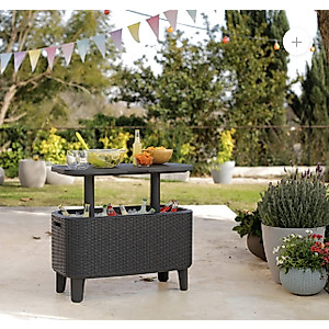 Keter 63 Quart Cooler Bevy Bar and Serving Station