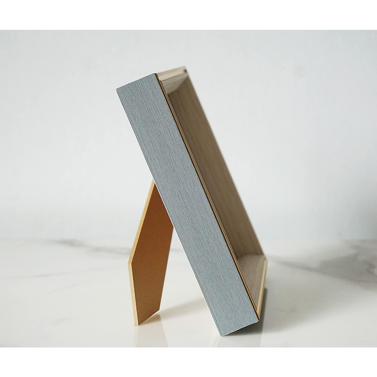 PLUSCHEN 6x6 Blue Beige Square Picture Frame, 6x6 Resin Photo Frame, Wall and Desktop Display Picture Frame, Plexiglass