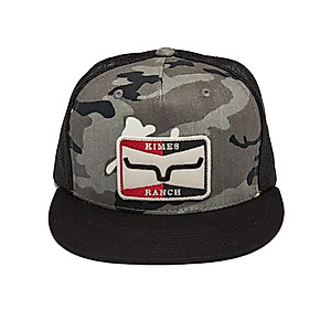 Kimes Ranch Adjustable Snapback Hats Sparky Trucker Caps/Work Wear Brown