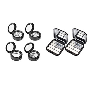 KALLORY 6pcs Empty Magnetic Eyeshadow Palette, Small Makeup Palette Lipstick Compact Containers Cosmetic Sample Storage Cases Magnetic Pallete for Makeup