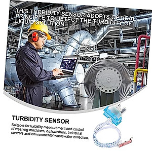 MUCKLILY Module Turbidity Meter Water Sensor Turbidity 3.3-5v Water Quality Detection Turbidity Testing Turbidity Measurement Sensor Water Turbidity Sensor Turbidity Tester Plastic Blue