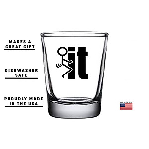 Rogue River Tactical Sarcastic Funny Screw It Shot Glass, Gift Idea for Friend, Coworker or Boss, 1.5 Ounce