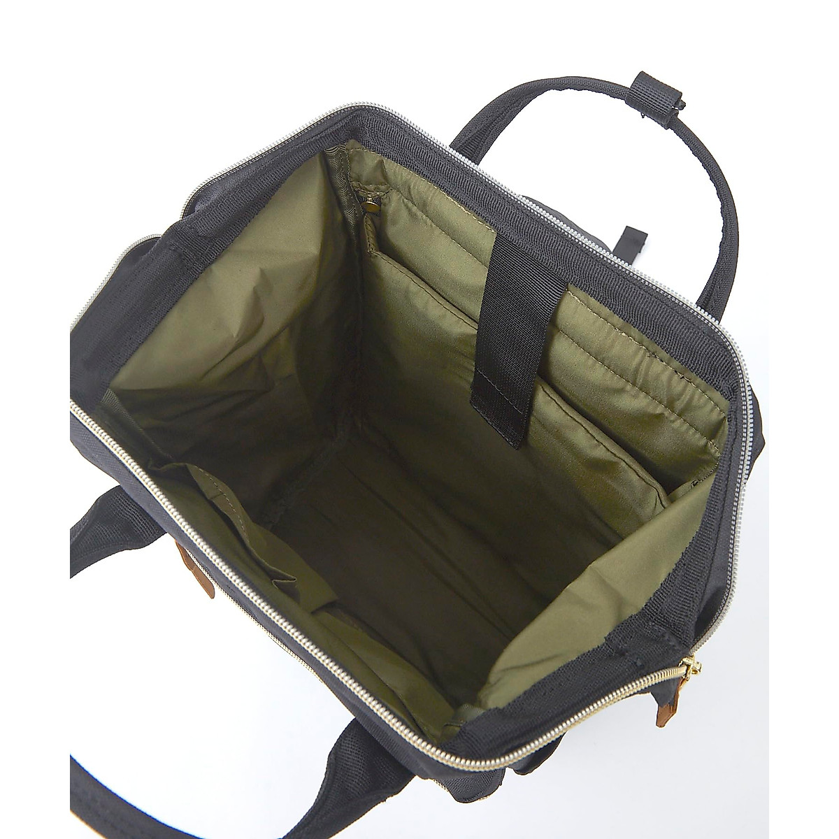 Anero ATB0193Z Backpack with Clasp, (R), A4 Base, Water Repellent, Multiple Storage, PC Storage, Black