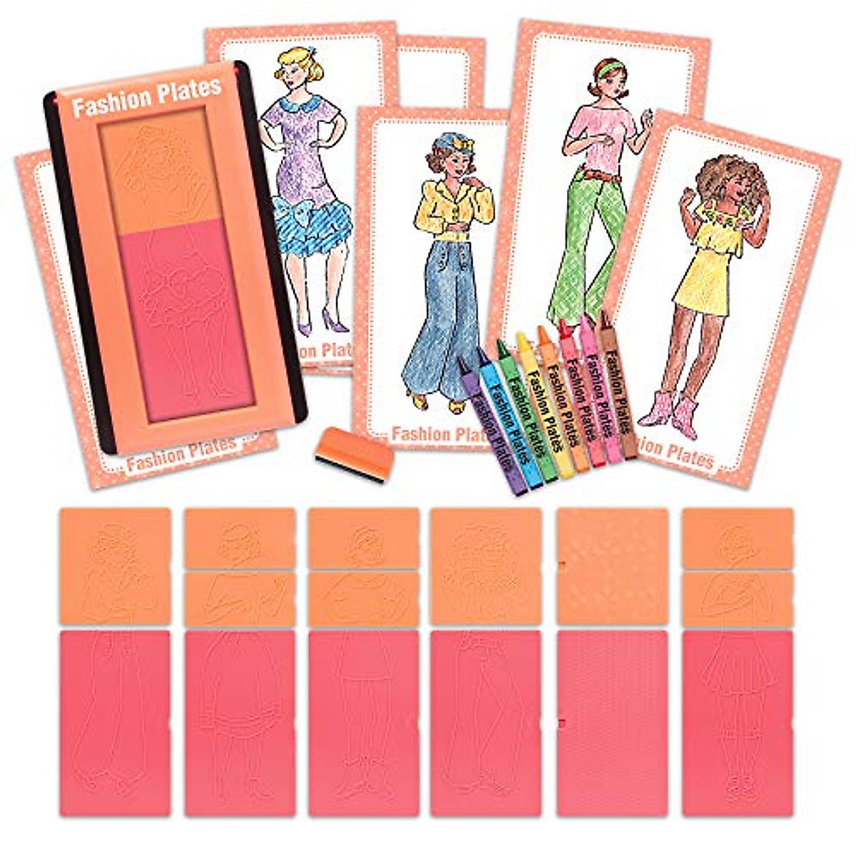 Fashion Plates — Retro Remix Edition — Mix-and-Match Drawing Set — Make 100s of Fabulous Fashion Designs — Ages 6+