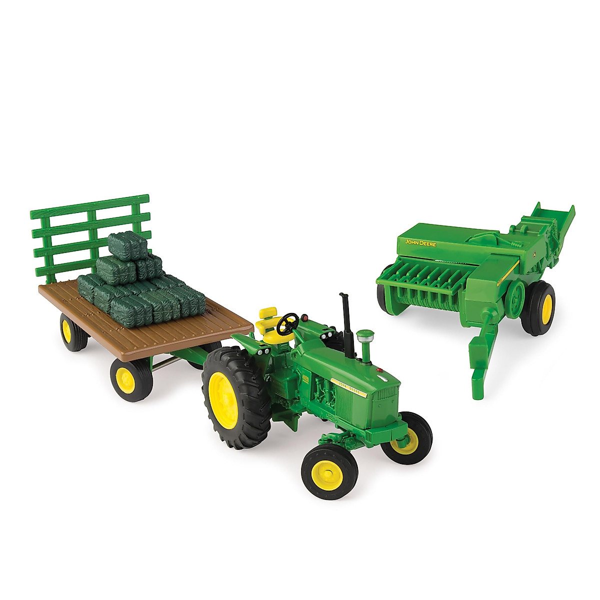 ERTL John Deere Haying Set - 1:32 Scale - Collectible John Deere Toys - Authentic Die-Cast Farm Toys - 3 Years and Up