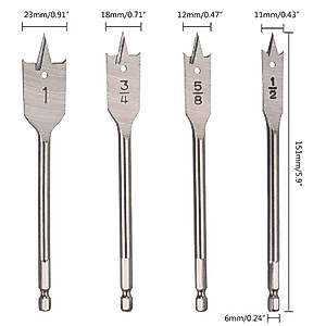 KATA 30PCS Multi-Function Wood Drill Bits Set Hole Saw Kit Set with 3/4"-6" Hole Saw, Countersink Drill Bits, Spade Drill Bits, Carbide Forstner Bits, Ideal for Soft Wood, Plywood, PVC