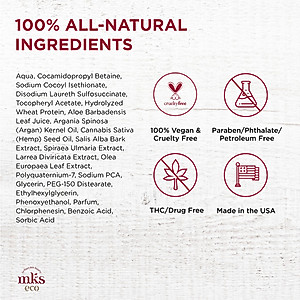 Earthly Body MKS eco Nourish Shampoo for Fine Hair, Light Breeze - 10 fl oz - Cleanses & Strengthens - Safe for Color Treated Hair - Moroccan Argan Oil, Hemp Seed Oil - Vegan, Cruelty Free