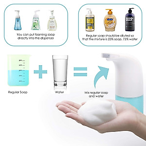 Simpleone Automatic Foaming Touchless Soap Dispenser | Stylish Design | Efficient Sensor Pump | Perfect for Bathroom and Kitchen | Arctic White