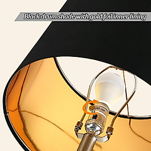 Set of 2 Mercury Crackle Glass Lamps for Bedroom with 2 USB Ports 3-Color Temperature Dimmable Contemporary Silver Living Room Lamps Modern Nightstand Lamps with Black Lampshades(Bulbs Included)