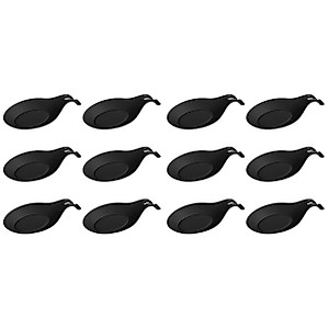 Hemoton Silicone Kitchen Utensils 12 Pcs Spoon Mat Silicone Pot Holders Utensil Holder Hot Pads for Ladle Spoon Holder Stable Spoon Fork Rest Spoon Rest Holder Dining Table Accessories