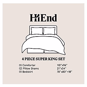 Paseo Road by HiEnd Accents | San Angelo 4 Piece Comforter Set, Super King, Paisley Pattern, Red Bed Skirt, Western Rustic Farmhouse Style Bedding Set, 1 Comforter, 1 Bedskirt, 2 Pillow Shams