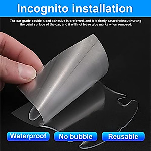 4PCS Car Door Bowl Scratch Protector, 3D Transparent Auto Door Handle Cup Stickers, Waterproof Anti-Scratch Door Handle Paint Cover Guard Protective Film for Most Cars, Trucks, SUV, Van (Clear)