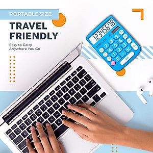 CATIGA Desktop Calculator 8 Digit with Solar Power and LCD Display, Big Buttons, for Home, Office, School, Class and Business, 4 Function Small Basic Calculators for Desk, CD-8185