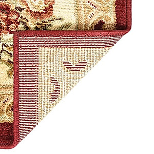 Unique Loom Versailles Collection Traditional Classic Floral Motif Area Rug (8' 0 x 10' 0 Rectangular, Burgundy/ Ivory)