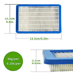 491588S Air Filter for Lawn Mower, 491588s 491588 Replacement Flat OEM Air Cleaner Cartridge Compatiable with Toro 20332, Craftsman 33644, 2 Packs