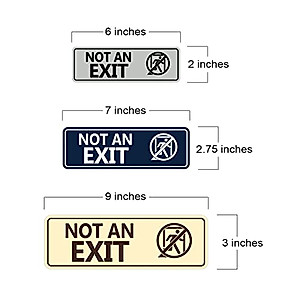 Standard NOT an EXIT (Stick Man) Sign (Brushed Silver) - Medium