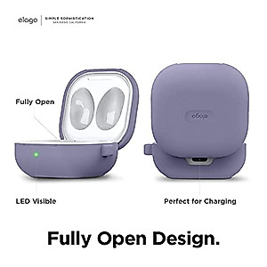 elago Silicone Hang Case Compatible with Samsung Galaxy Buds 2 Pro Case (2022) / Galaxy Buds 2 Case (2021) / Galaxy Buds Pro Case (2021) / Galaxy Buds Live Case (2020) [Lavender Grey]