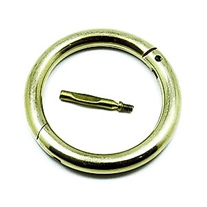 Superior Bull Nose Ring 2.5" + Screw Brass Cattle Cow Veterinary Instruments (1)