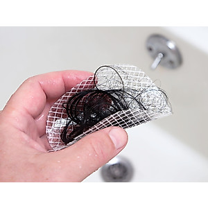 TubShroom Toss 26pk Disposable Drain Covers - Hair Catcher Mesh Sticker Strainers for Shower Bathtub and Bathroom Sink Drains to Prevent Clogged Drains, Half Year Supply