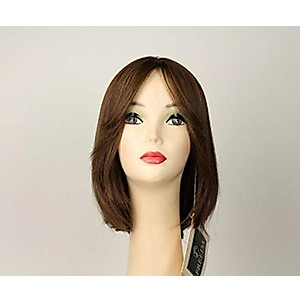 Freeda European human hair wig - Liberty Light Brown with Blended Lowlights and Highlights Skin Top Size S
