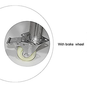 Commercial Kitchen Work Catering Table, Stainless Steel Work Table Commercial Workbench Heavy Duty Table with Caster Wheels Undershelf and Galvanized Legs for Restaurant (Size : 80x50x85cm)