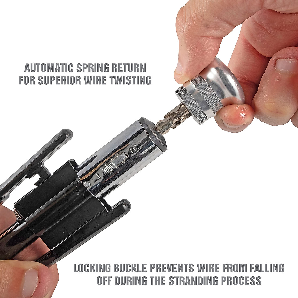 OEMTOOLS 22661 6 Inch Reversible Wire Twister Pliers with Steel Wire, Left and Right Twists, Aviation Pliers, Automotive Wire Tools, Pliers for Mechanics