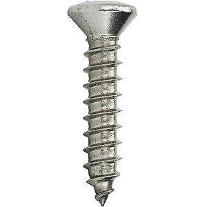 #10 x 1-3/4 Self Tapping Sheet Metal Screws Oval Head Stainless Steel Qty 50