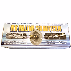 RV Inline Sanitizer - The Easiest way to HELP YOU disinfect your RV Fresh Water Tank, NO MESS, NO MOVING PART, just connect with the Hose and add Bleach