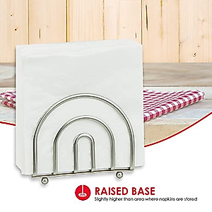 Home Basics Paper Satin Nickel Collection Napkin Holder [Misc.], 5.50" L x 2.75" W x 4.50" H