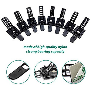 25 Pieces Desk Wire Organizer Cable Ties Zip Ties Adhesive Cord Clips Cable Management Cord Keeper Desk Wire Management