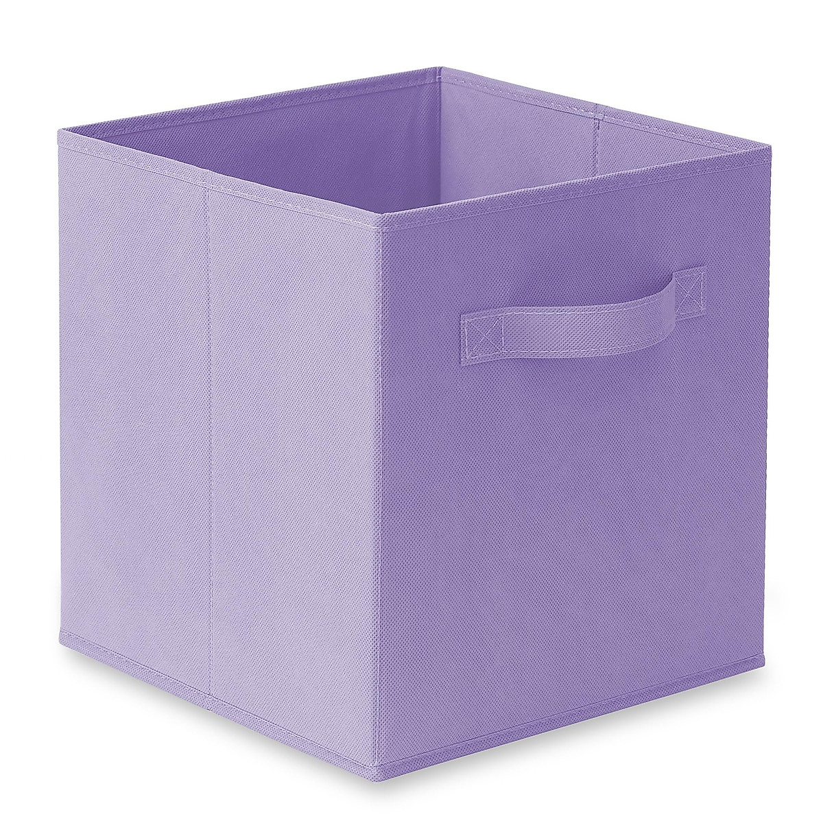 Casafield Set of 6 Collapsible Fabric Cube Storage Bins, Lavender - 11" Foldable Cloth Baskets for Shelves, Cubby Organizers & More