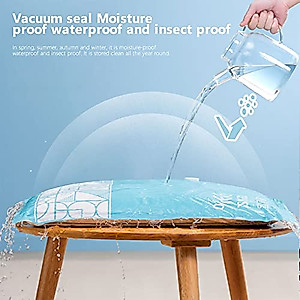 Iuhan 4 PC Vacuum Storage Bag,Extra Large Storage Bag for Comforters Blankets Clothes Pillows Travel Vacuum Compression Bags