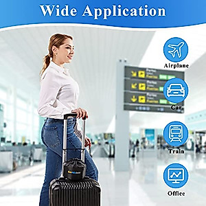 SAIREIDER Neck Pillows for Travel 100% Memory Foam Adjustable Travel Pillows with Storage Bag, Sleep Mask and Earplugs-Prevent The Heads from Falling Forward (Black)