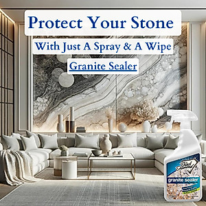 Black Diamond Stoneworks Granite Sealer: Seals and Protects. Marble Sealer Protector. Granite, Marble, and Travertine Countertop Sealer for All Stone Countertops. 1-Pint.
