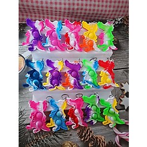 Roaqua 30 Packs Bulk Mini pop Crocodile Fidget Gift for Holiday Boys and Girls Kids Party Supplies and Classroom Students Prize