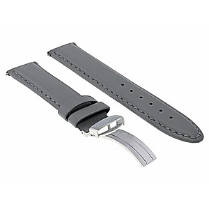 Ewatchparts 18-24MM GENUINE LEATHER WATCH BAND SMOOTH DEPLOY CLASP COMPATIBLE WITH IWC