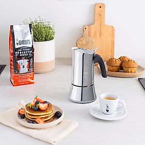 Bialetti - New Venus Induction, Stovetop Coffee Maker, Suitable for all Types of Hobs, Stainless Steel, 6 Cups (7.9 Oz), Silver