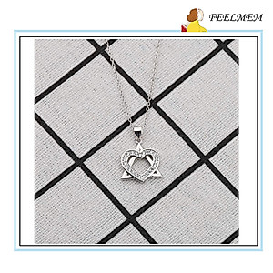 FEELMEM Adoption Jewelry Intertwined Heart and Triangle Adoption Symbol Charm Necklace Gotcha Day Adoption Gift