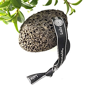 Lulu Essentials Natural Pumice Stone for Feet - Earth Lava Foot Pumice for Dry Callused Skin - Exfoliating Pedicure Tool