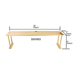 Home Basics SS01003 30 Inch Over Sink Shelf Wood