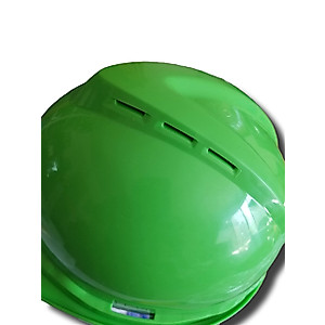 MSA Safety 10035212 Hard Hat with 4-Point Fas-Trac III Ratchet Suspension, Hi-Viz Green