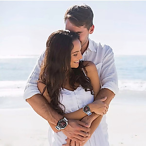 Diaofendi Solar Powered Watch for Women/Man/Nurse, Watch with 24 Hour Second Hand,Military Time Easy Read Dial (Silver/White Black)