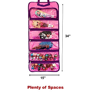 HOME4 Unicorn Toy Dolls Travel Carrying Bag Storage Organizer Compatible with Surprise Toys OMG Barbie LOL