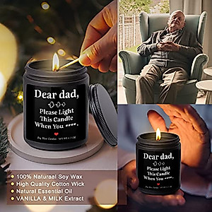 Dad Gifts from Daughter Son, Funny Gifts for Dad, Fathers Day Birthday Gifts for Dad Step Dad Father in Law Him Bonus Dad Daddy,Smoke & Vanilla Scented Candle Gifts for Men