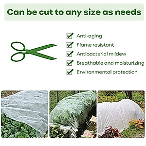 Garden Netting Insect Pest Barrier Bird Netting for Garden Protection 5*50ft Reusable Floating Row Cover for Vegetables Fruit Plant Covers Freeze Protection