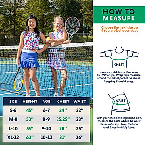 Street Tennis Club Girls Tennnis & Golf Tank and Skirt and Built in Shorts with Tie Dye Pattern -Size S/6