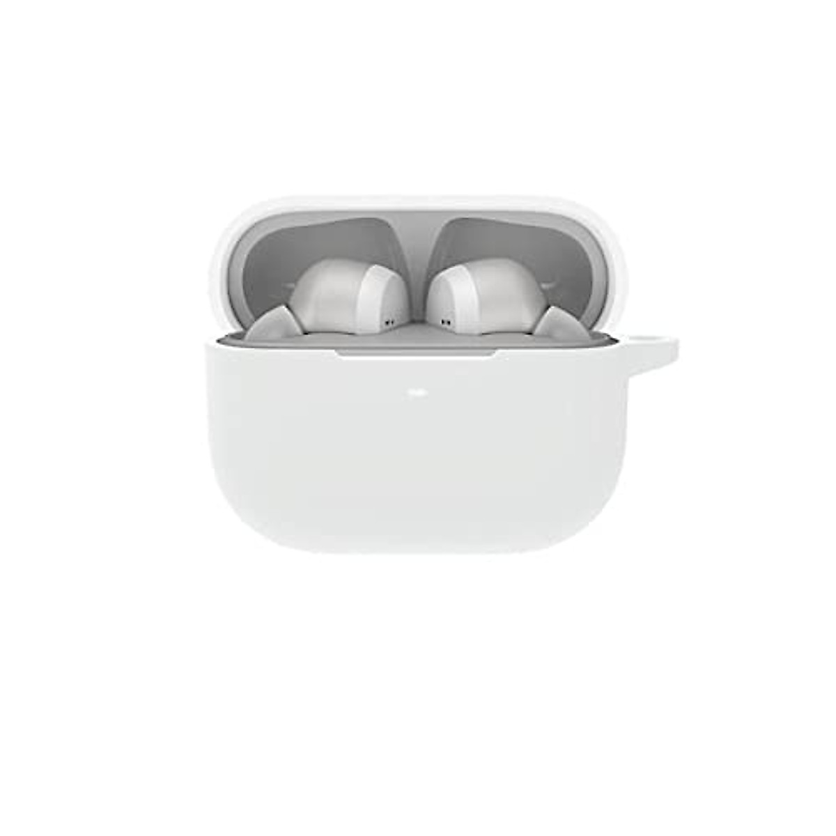 2 Pack DAYJOY Soft Silicone Protective Case Cover Compatible with Amazfit PowerBuds Pro Earphone, Protective Skin Sleeve with Carabiner for Amazfit PowerBuds Pro (Black+White)